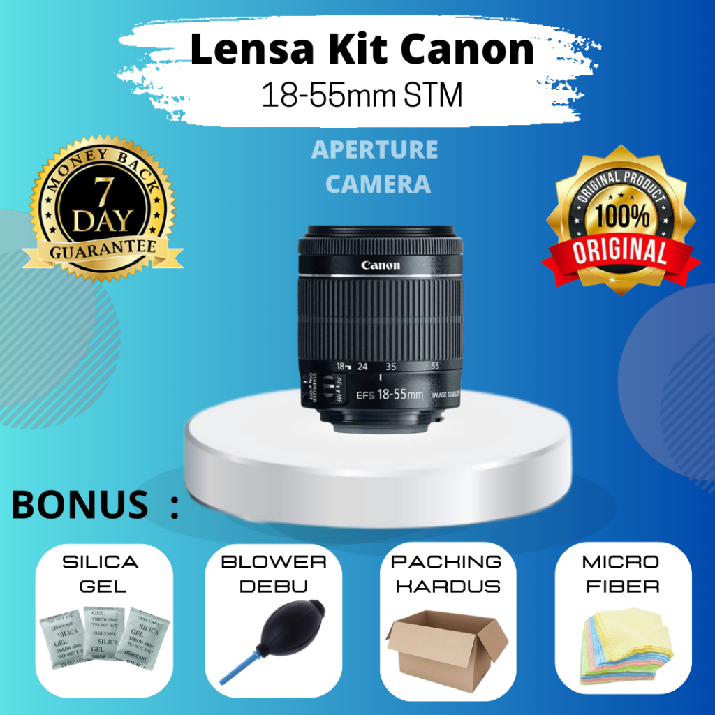 Jual LENSA KIT CANON 18-55MM STM MULUS MURAHHH | Shopee Indonesia