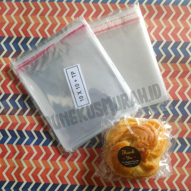 Jual PROMO (isi 100 lembar) Plastik OPP kecil 10x10 Premium || Plastik ...