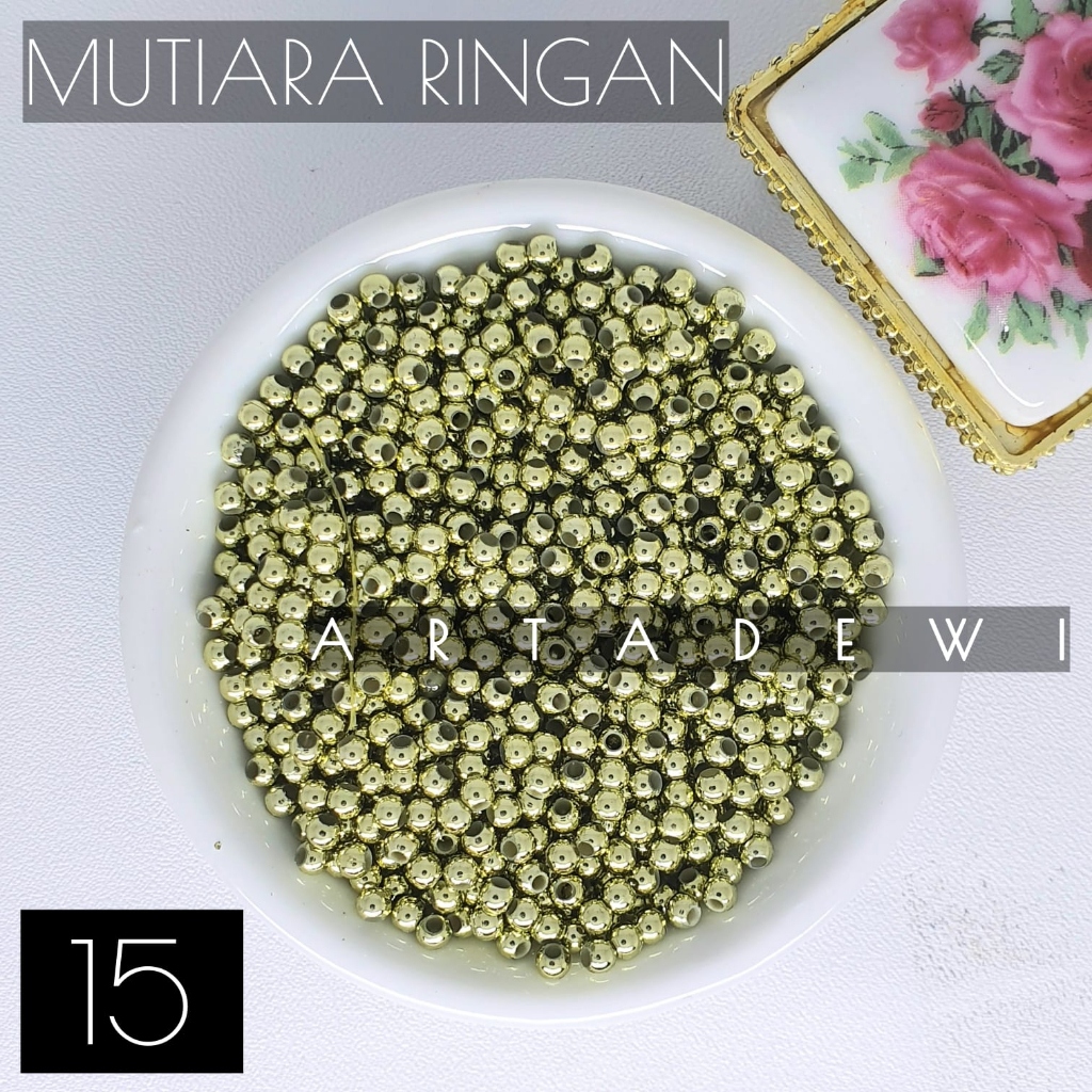 Jual MRG12 | 100 gram mutiara ringan KW1 Jepang metalik 3mm 4mm 6mm ...