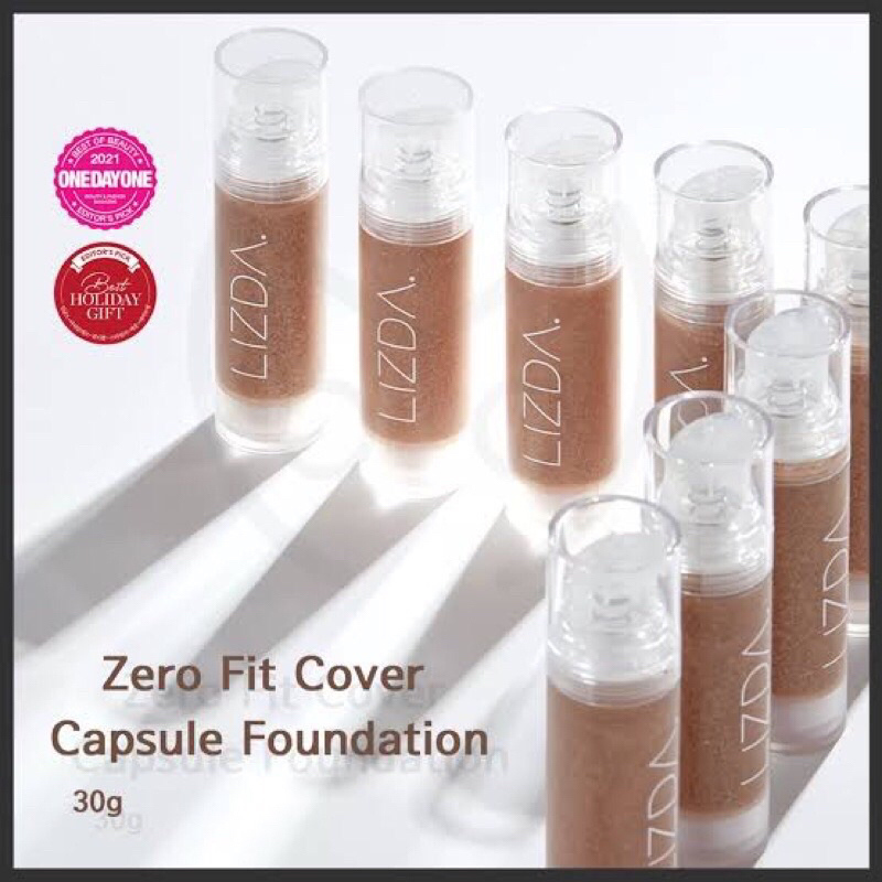 Jual Lizda Zero Fit Cover Capsule Foundation 21 pure beige | Shopee ...