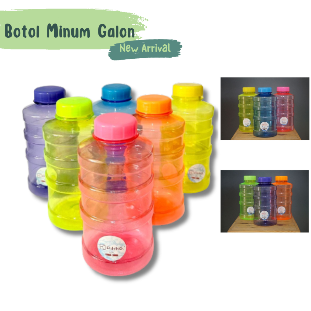 Jual Botol Galon Plastik Botol Minum Pikko 1 Liter Warna Warni / Botol ...