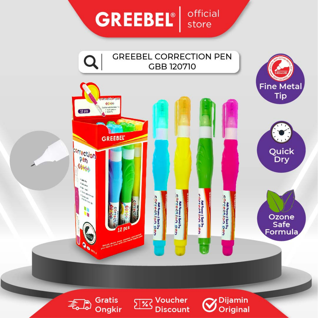Jual GREEBEL CORRECTION PEN GBC 120710 /Tipex Cair / Tip X / Tipe Ex ...