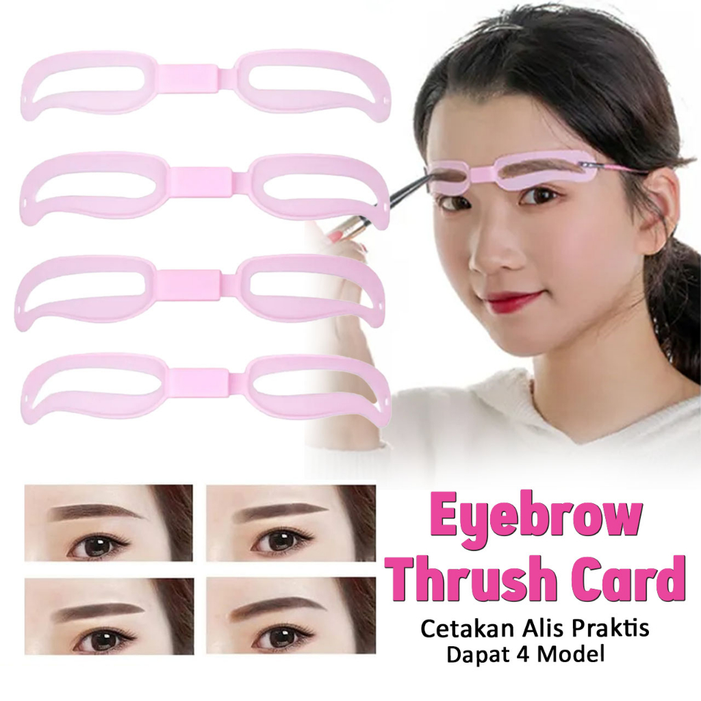 Jual [ 4 in 1 ] Cetakan Alis 4 Model Ikat Kepala Cetakan Alis Dengan Tali - Eyebrow Ruler Card ...