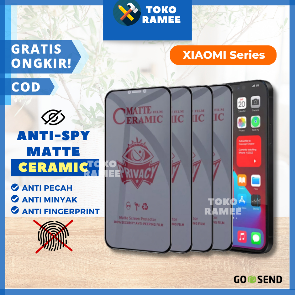 Jual Tempered / Tempred / Tampered Glass Privacy Anti Gores Matte / Anti Spy Anti Pecah Anti ...