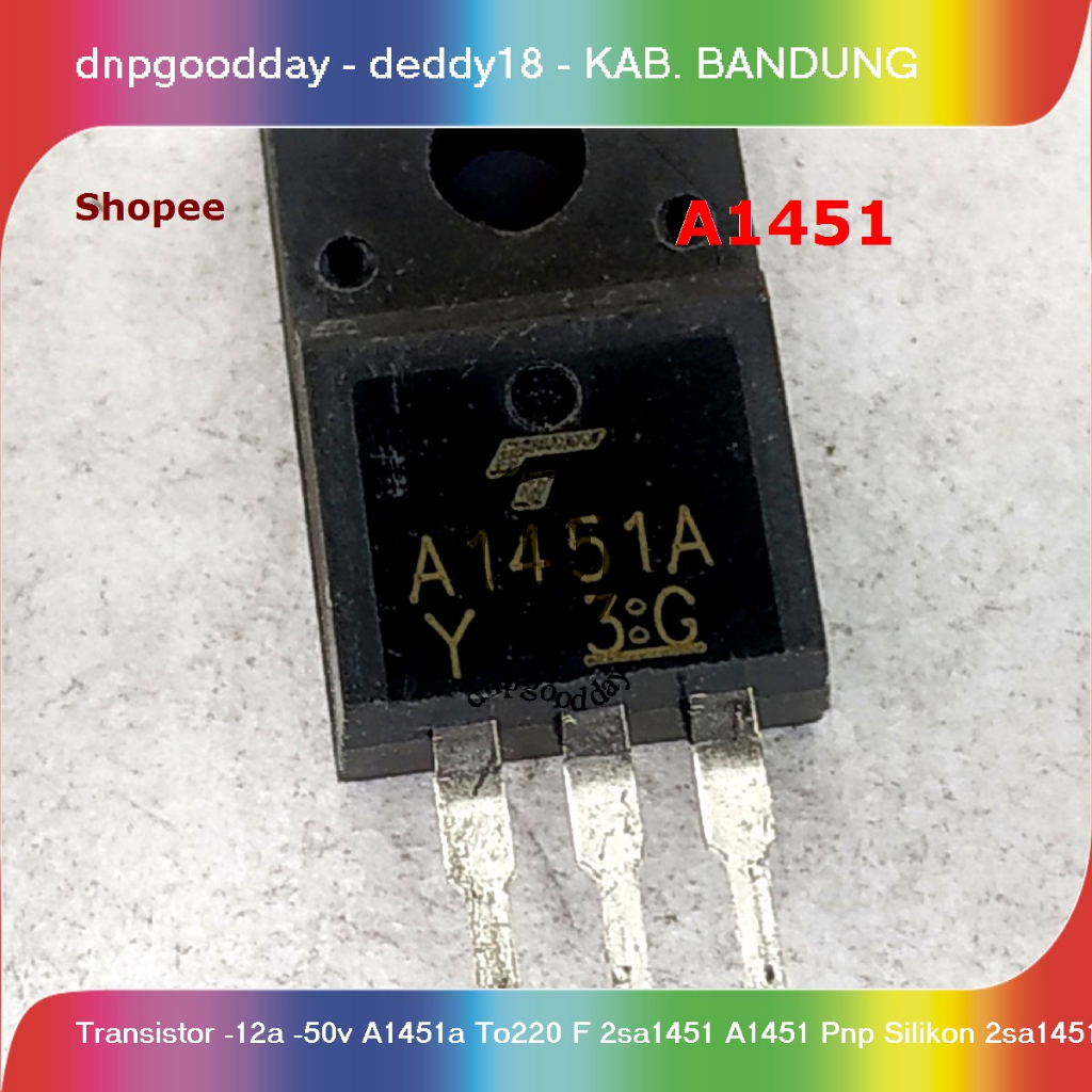 Jual transistor -12a -50v a1451a to220 f 2sa1451 a1451 pnp silikon 2sa1451a | Shopee Indonesia