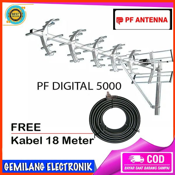 Jual Antenna Outdoor Digital PF DIGITAL 5000 Antena TV Luar | Shopee ...