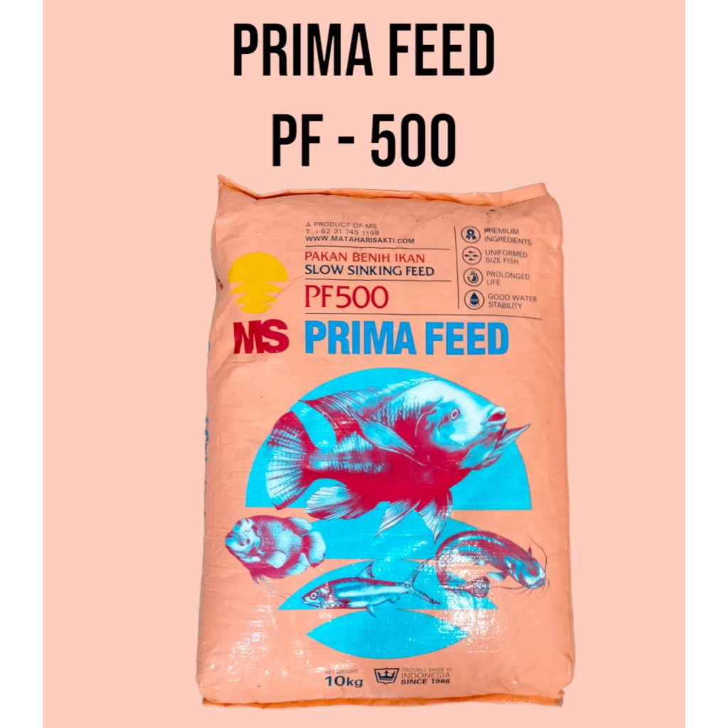 Jual 1 KG GR PRIMA FEED PF 500 PAKAN BIBIT IKAN HIAS / IKAN LELE NILA ...