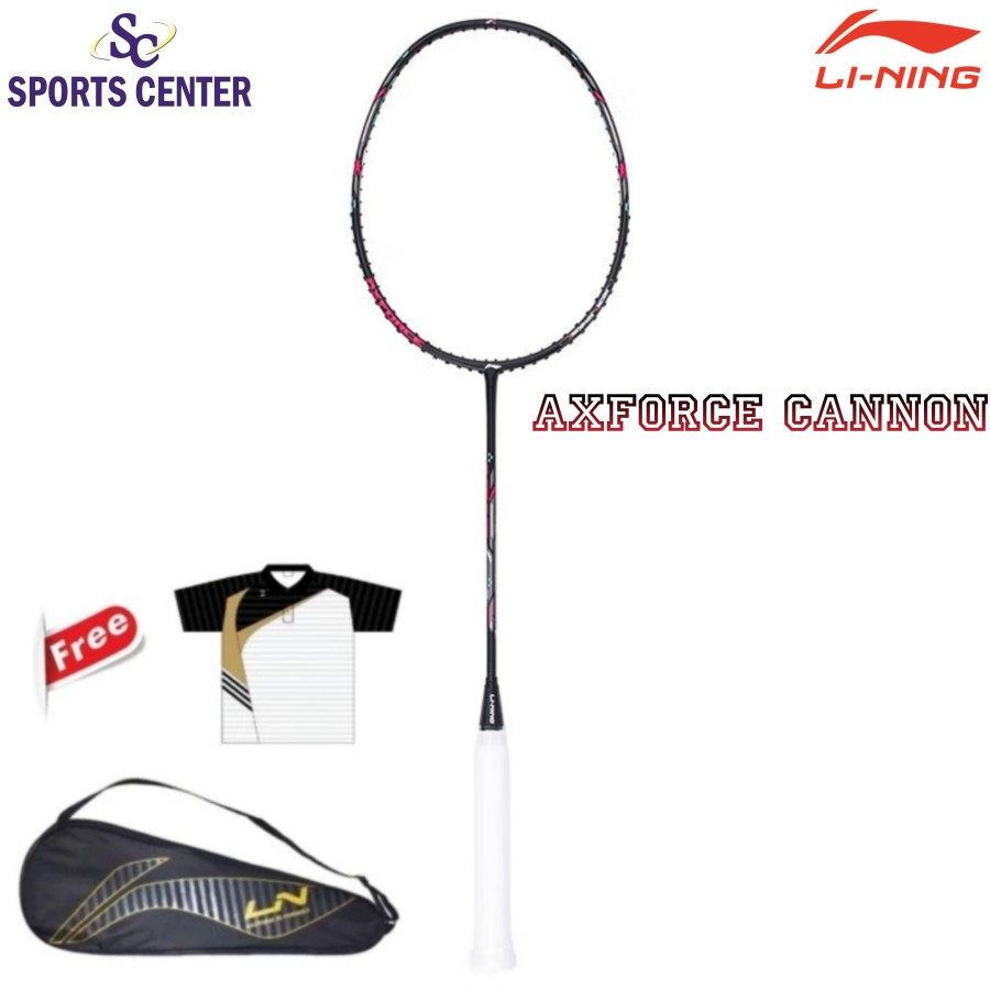 Jual New Raket Badminton Lining Axforce / AX Force Cannon AYTP307 Black ...