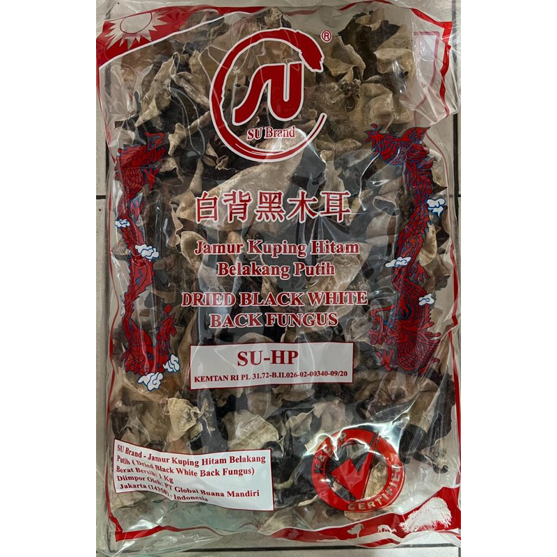 Jual Jamur Kuping Hitam Putih 1 kg / White Black Fungus SU Brand ...