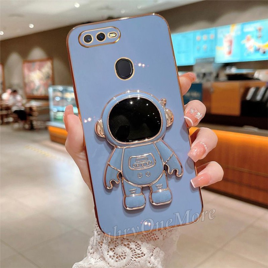 Jual Casing Oppo A5s A7 F9 A12 Astronot Stand Premium Softcase | Shopee ...