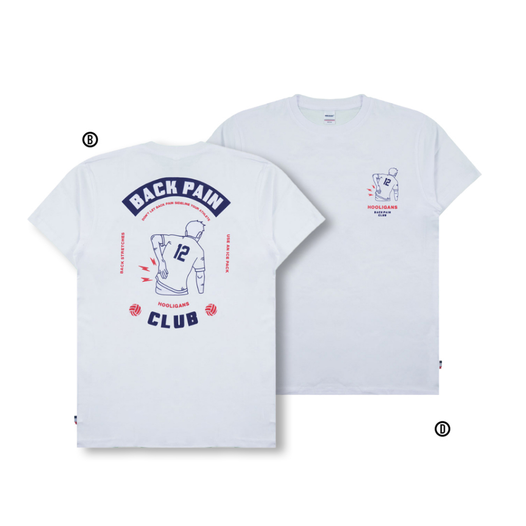 Jual HOOLIGANS T-Shirt Backpain Club White | Shopee Indonesia
