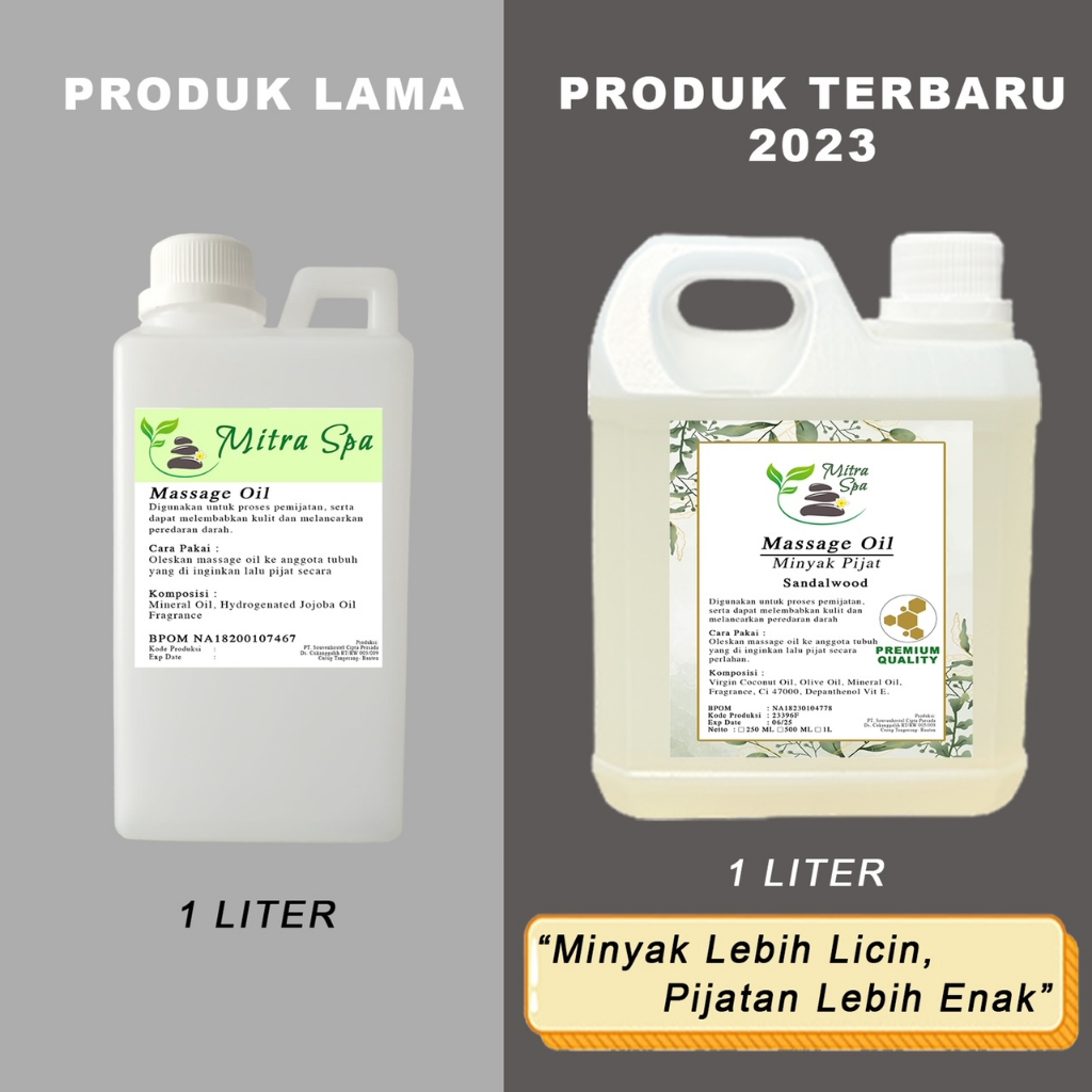 Jual MitraSpa Minyak Pijat 1 Liter Oil Massage Literan Aromatherapy SPA & Reflexy BPOM | Shopee ...