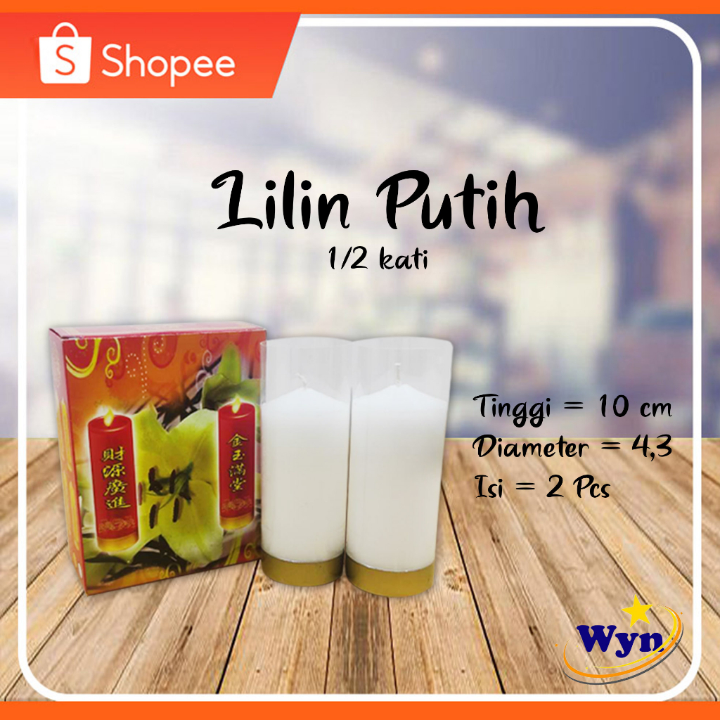 Jual Lilin Putih 1/2 kati isi 2 pcs (Fu) | Shopee Indonesia