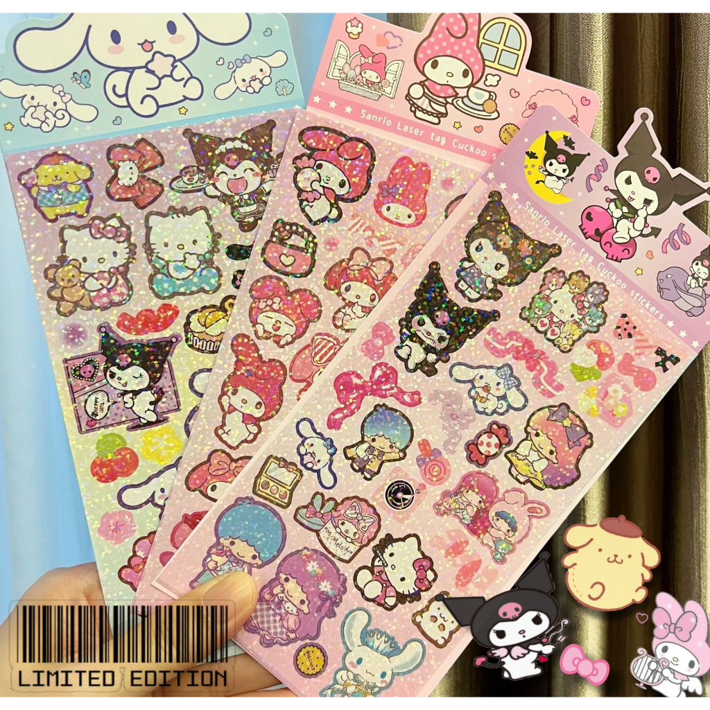 Jual Sticker glitter besar SANRIO MOMO HOLOGRAM Motif SANRIO MELODY ...