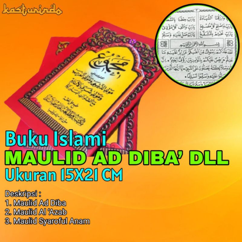 Jual Buku Kitab Maulid Majmu Addiba Al Azab Syaroful Anam Ukuran 15X21 ...