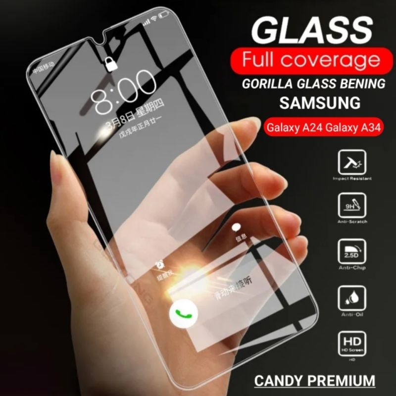 Jual Anti Gores Kaca Gorilla Glass Bening Samsung A24 / A25 / A34 Tempered Glass Full Clear Kaca ...