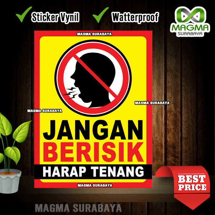 Jual Stiker Jangan Berisik - Harap tenang | Shopee Indonesia