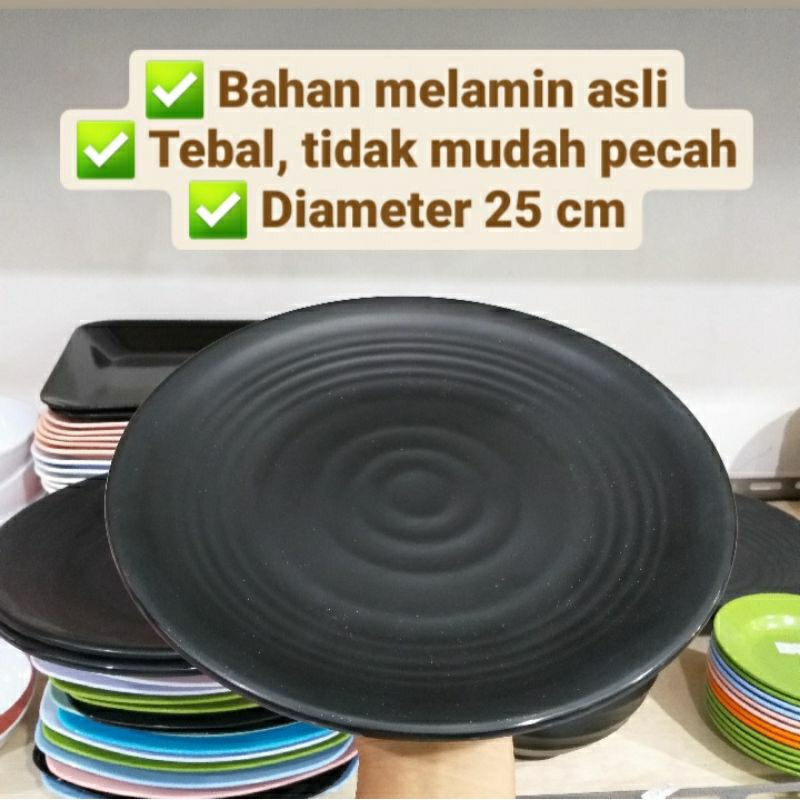 Jual Piring tembikar 10 inc / 25 cm / piring makan besar estetik ...