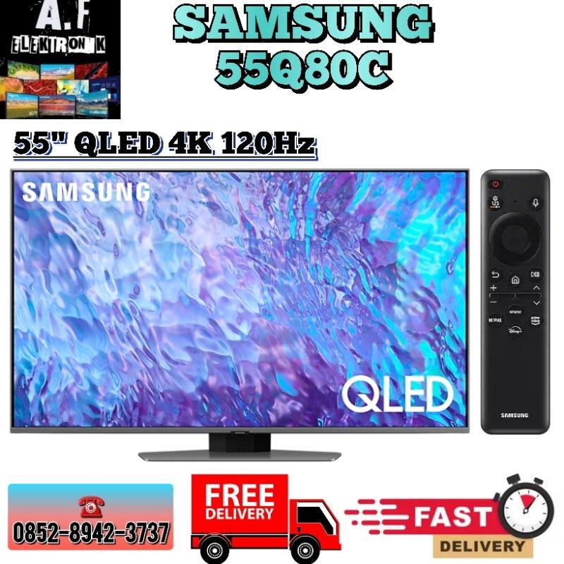 Jual SAMSUNG 55Q80C QLED 4K SMART TV 120HZ 55 INCH 2023 | Shopee Indonesia