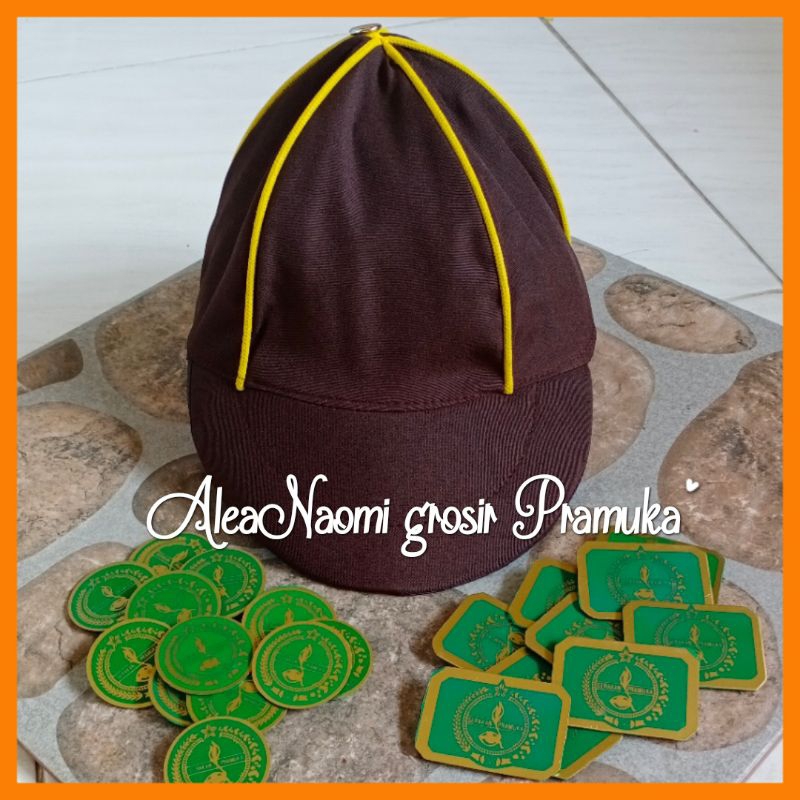 Jual Topi Pramuka Siaga polos topi Pramuka SD topi Pramuka joki tanda ...