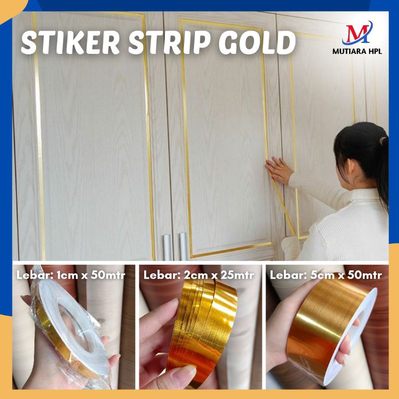 Jual Stiker List Gold Roll Dinding / Strip Gold Emas 50 mtr | Shopee ...