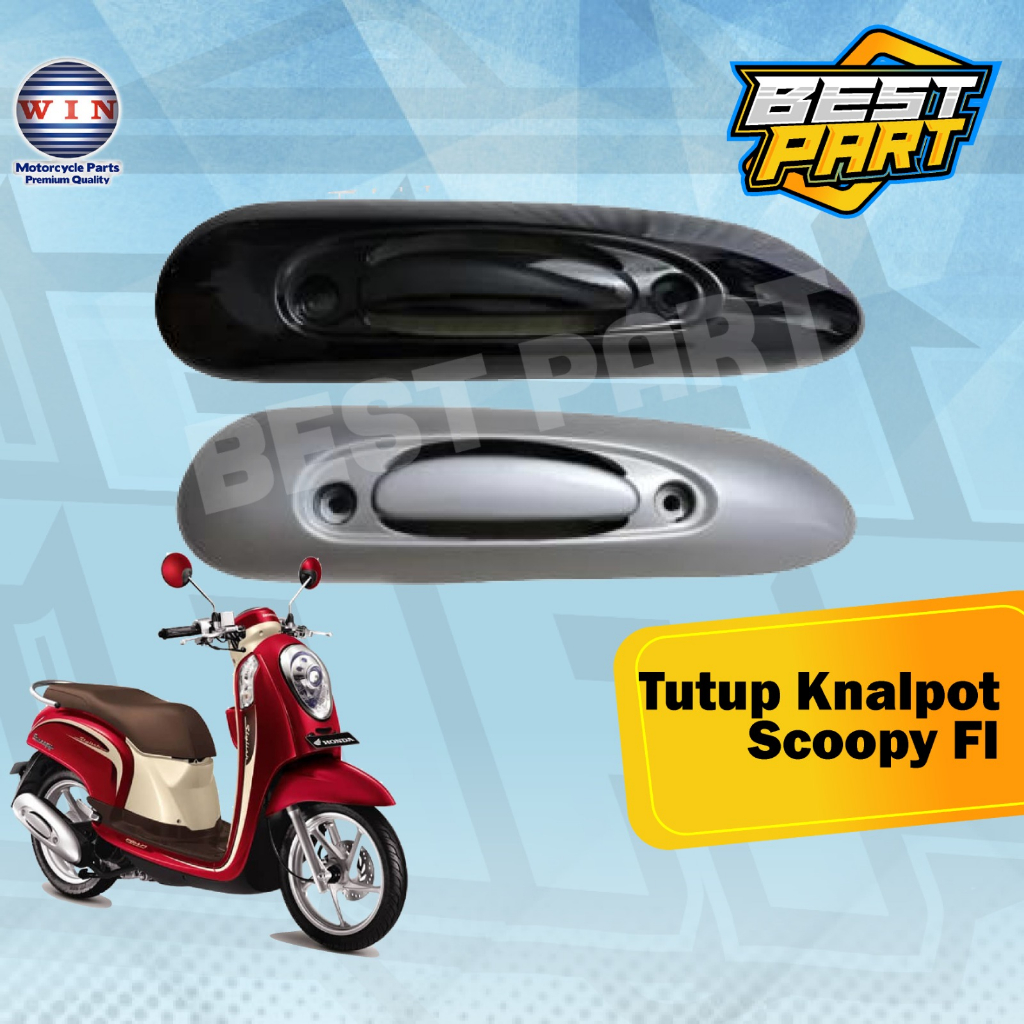 Jual Cover tutup knalpot motor tameng knalpot Scoopy FI merk WIN. Tutup ...