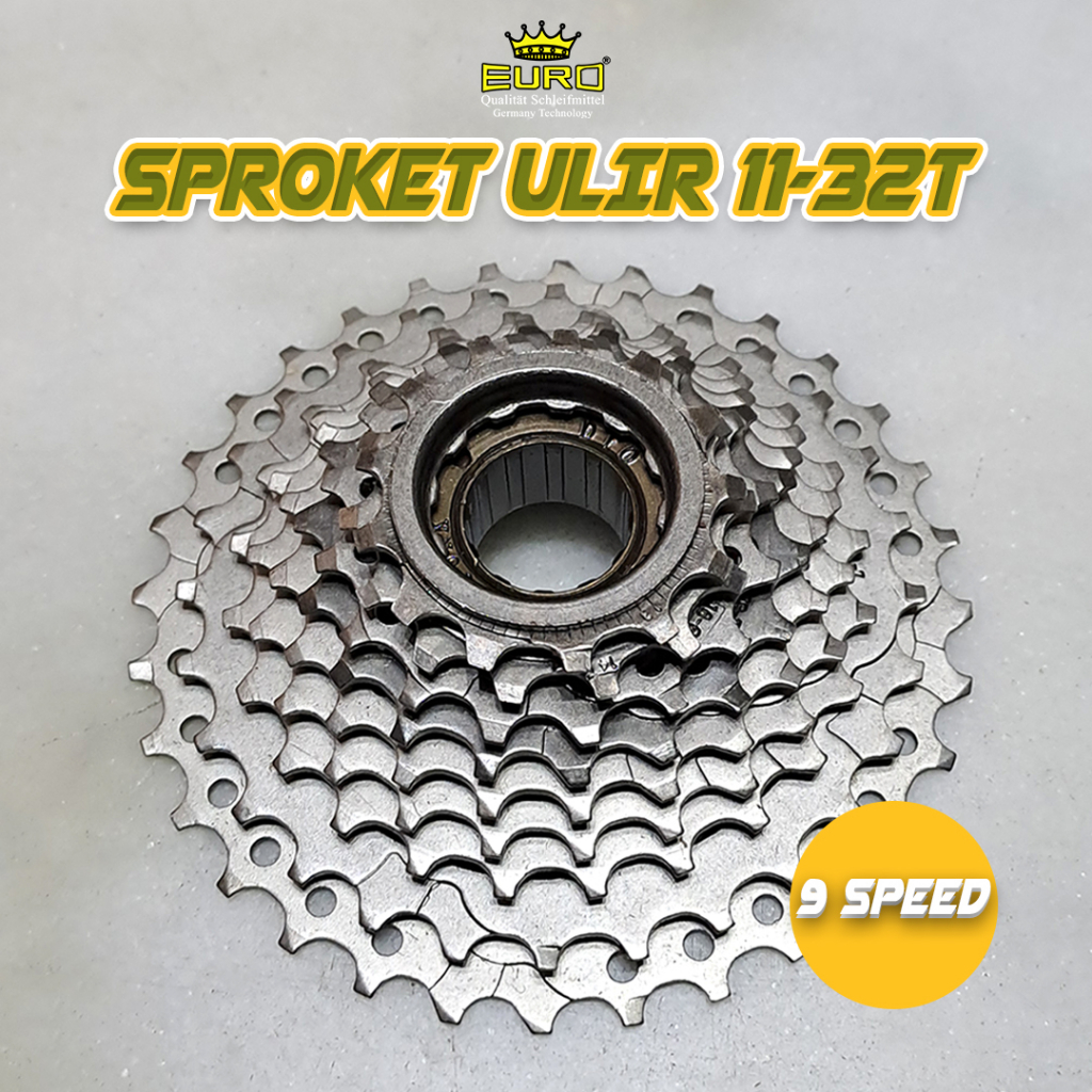 Jual Sprocket Ulir 9 Speed 13-32T Sproket Sepeda Silver Sprocket Sepeda ...