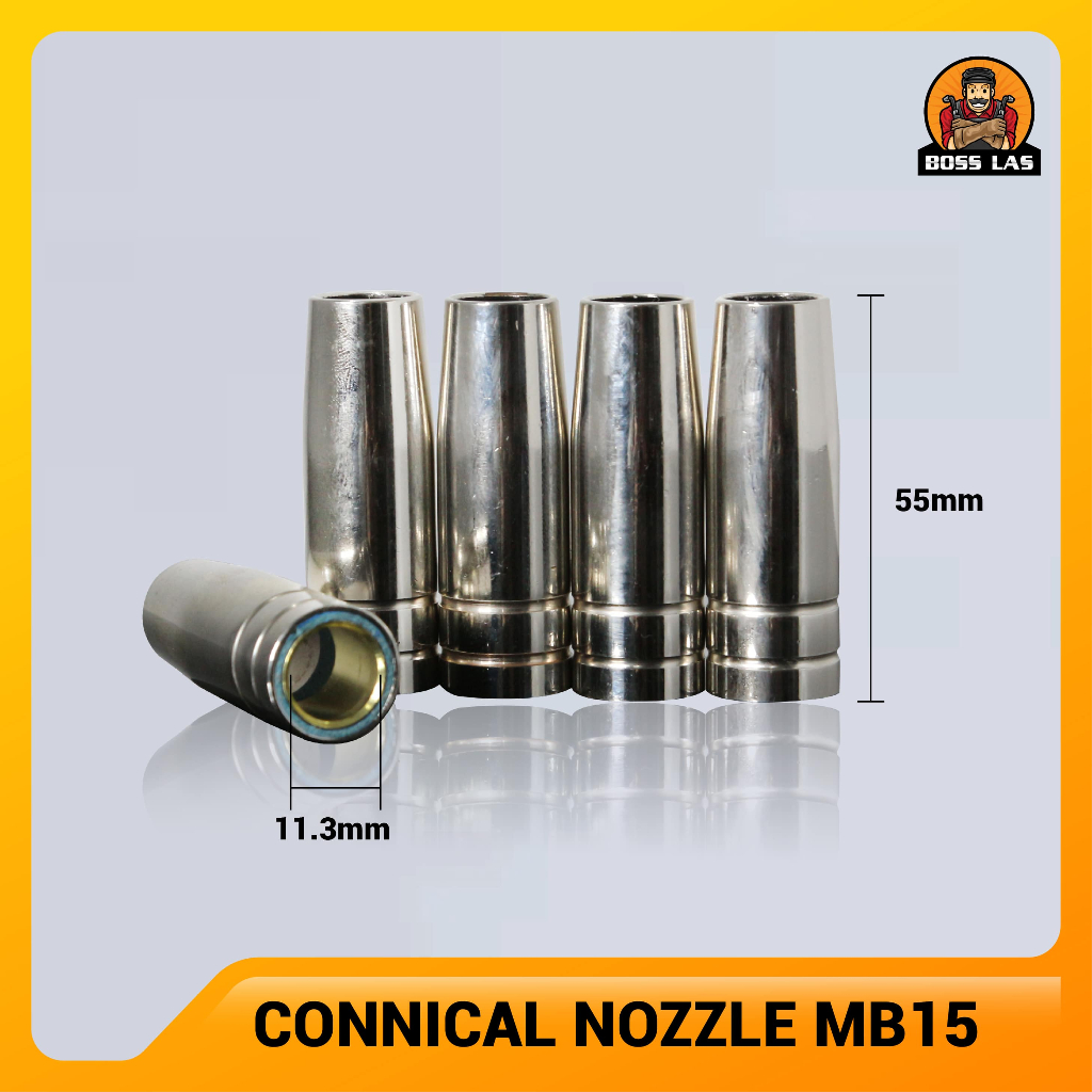 Jual TITAN Konikal Nosel MB15 AK-15 / Connical Nozzle MB-15 Mig Co2 Euro Welding Sparepart ...