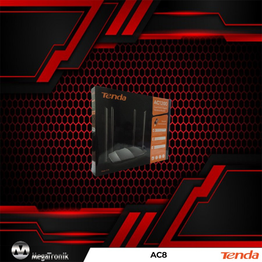 Jual TENDA AC8 AC1200 Dual Band Gigabit WiFi Gaming Router with MU-MIMO | Shopee Indonesia