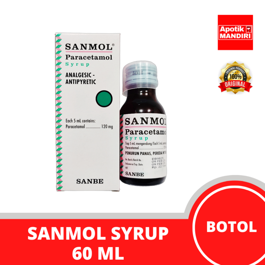 Jual SANMOL SYRUP 60 ML - Obat Untuk Demam/Nyeri/Sakit Kepala | Shopee Indonesia