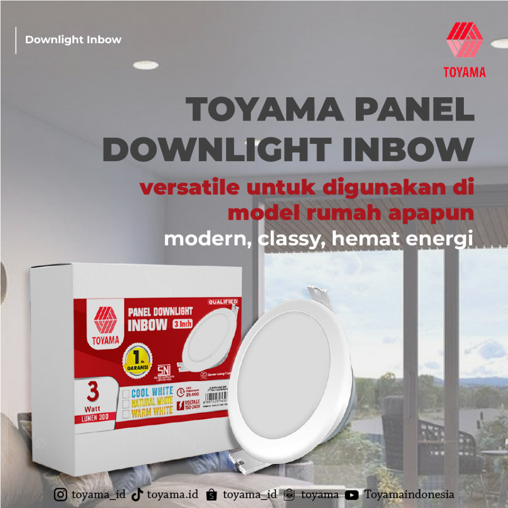 Jual Panel LED 3w Watt Inbow Lampu Downlight LED Panel Bulat | Shopee ...