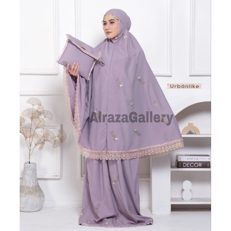 Jual Mukena Bordir Katun Premium Bunga Cantik Renda Mewah Terbaru ...