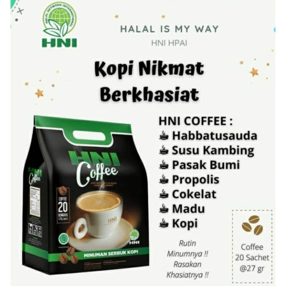 Jual HNI Coffee isi 20 sachets Original HNI - Kopi HNI | Shopee Indonesia