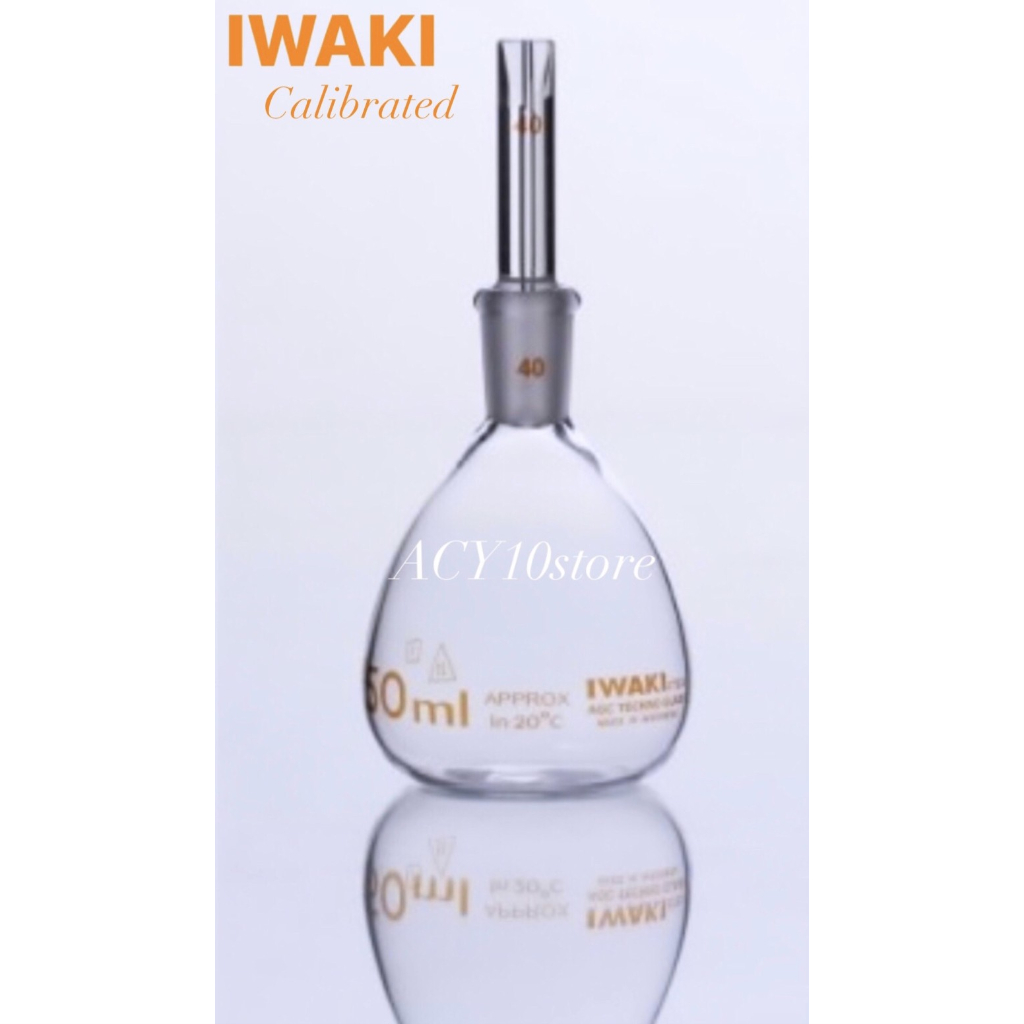 Jual IWAKI Picnometer Calibrated 50 ml Piknometer bersertifikat kalibrasi | Shopee Indonesia