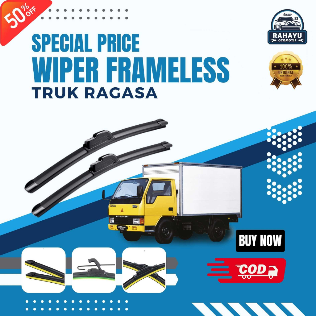 Jual ( BERGARANSI ) Wiper Mobil Frameless Truk Ragasa Sepasang Isi 2 ...