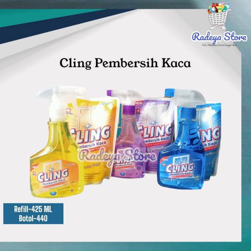 Jual cling pembersih kaca 440 ml | Shopee Indonesia