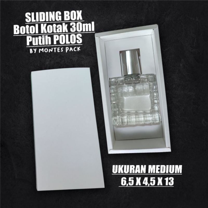 Jual SLIDE BOX POLOS botol kotak 30ML / Sliding Box parfum kotak drat ...