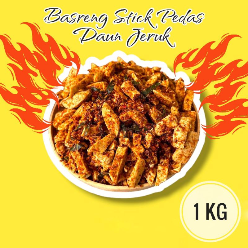 Jual 1 KG Bastick Premium Pedas Daun Jeruk / Basreng stick 1kg / pusat ...