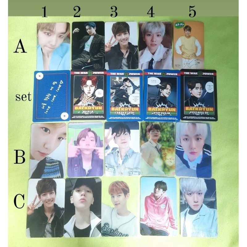 Jual WTS PHOTOCARD PC EXO BAEKHYUN LOVE SHOT MAGAZINE MAMA SUNNY10 JALOUSE POWER SOLUTION CARD ...
