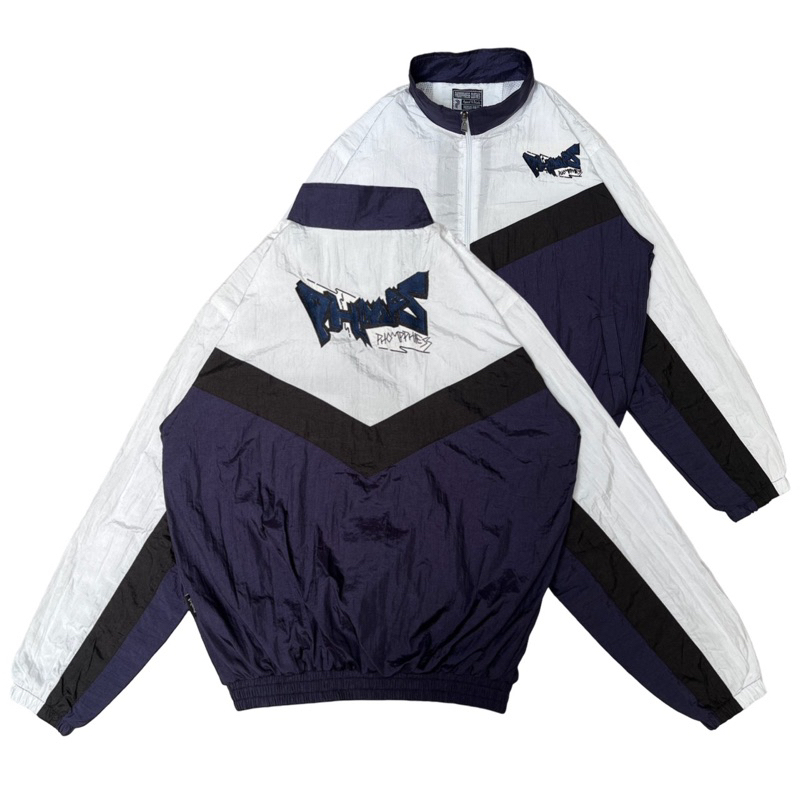 Jual PHOMPPHIESS Jacket Sport Putih Dark Puple Jaket Retro Pria Wanita ...