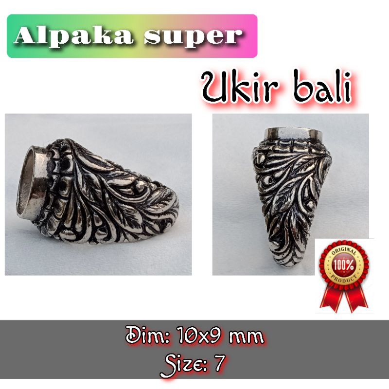 Jual emban batu akik dan permata alpaka super ukir full.36 | Shopee ...