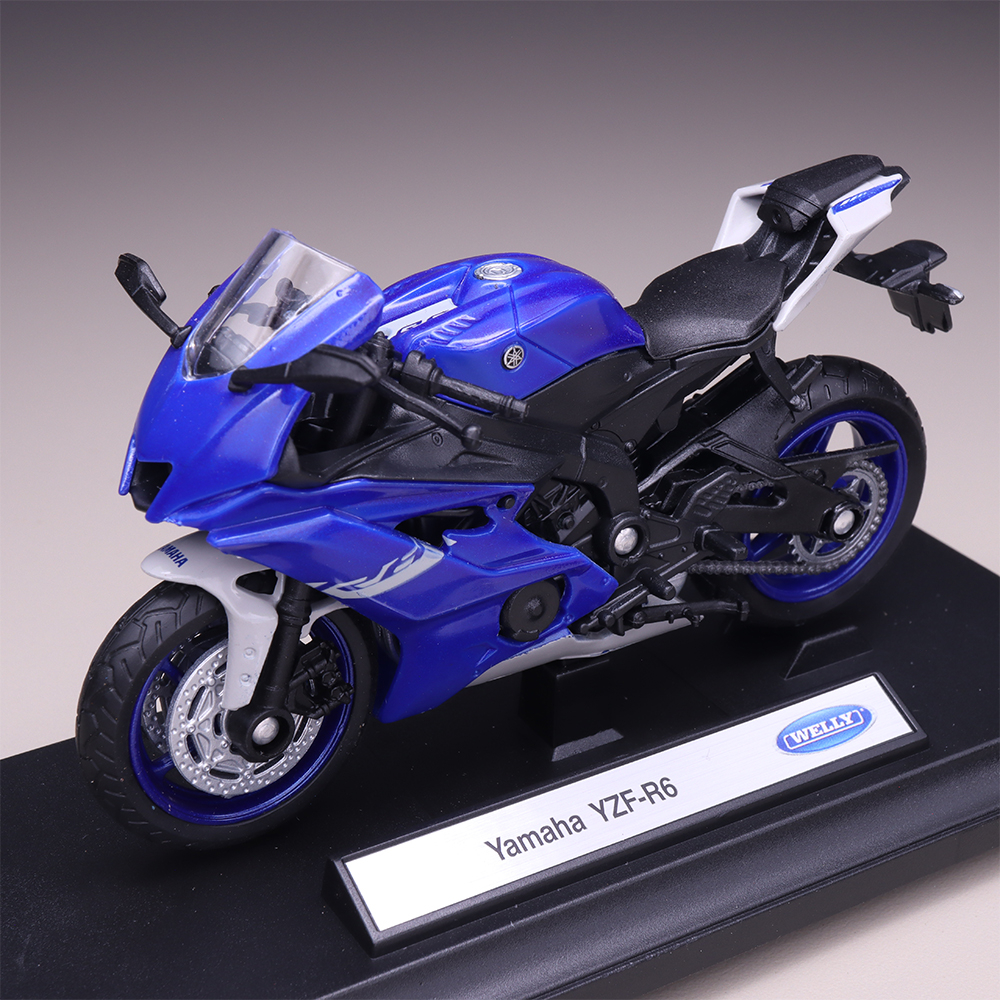 Jual Miniatur Motor Welly 2020 Yamaha YZF-R6 Skala 1:18 Diecast Mainan ...