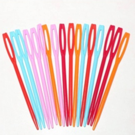 Jual Jarum Plastik Besar Warna RANDOM Meronce Merajut Quilting Kids ...