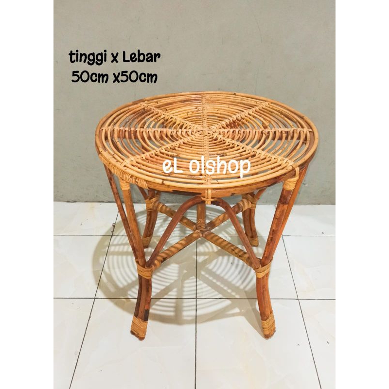Jual rotan meja tamu meja teras meja rotan | Shopee Indonesia