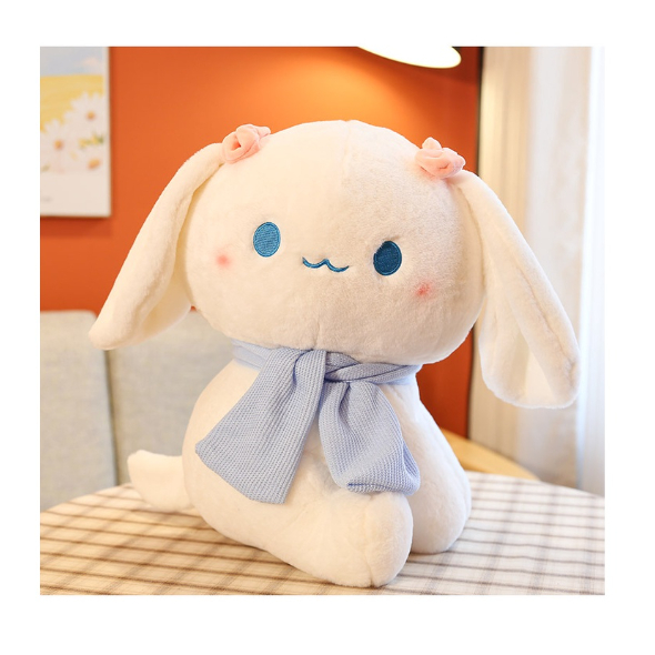 Jual MONCIE7 BONEKA KELINCI SANRIO CINNAMOROL PUTIH SYAL BIRU GEMOY ...