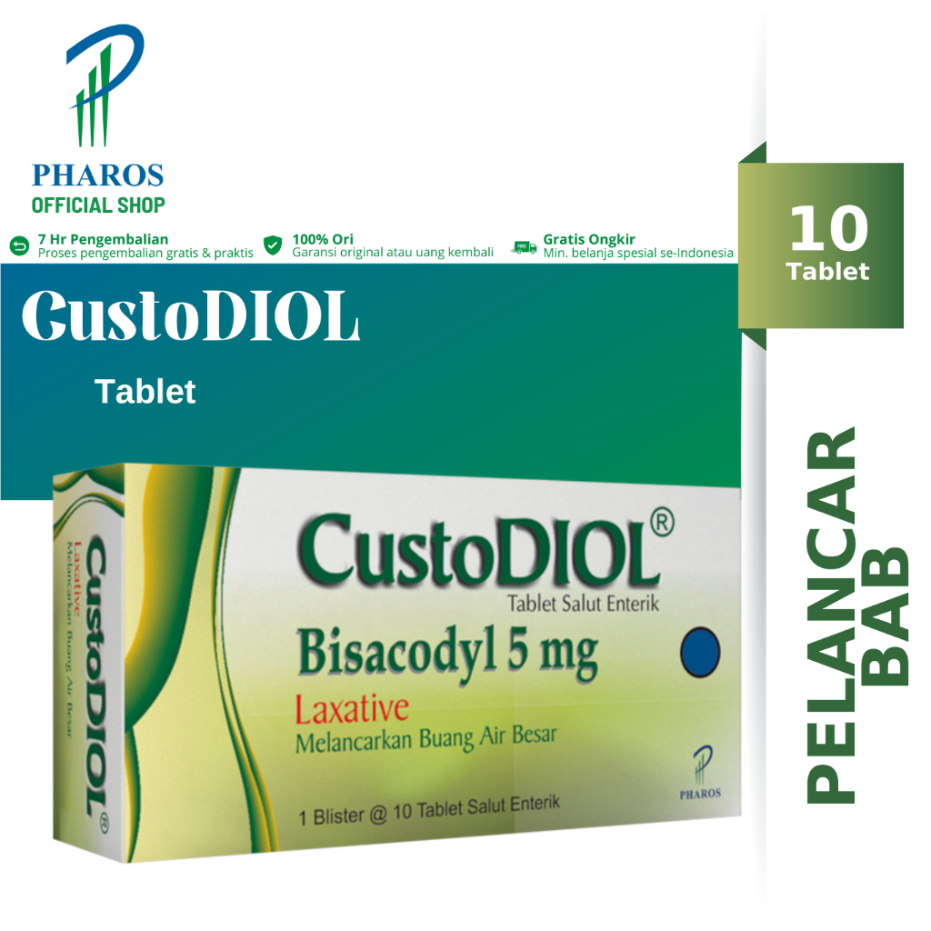 Jual Custodiol Tablet - Obat Melancarkan Buang Air Besar (Bisacodyl ...