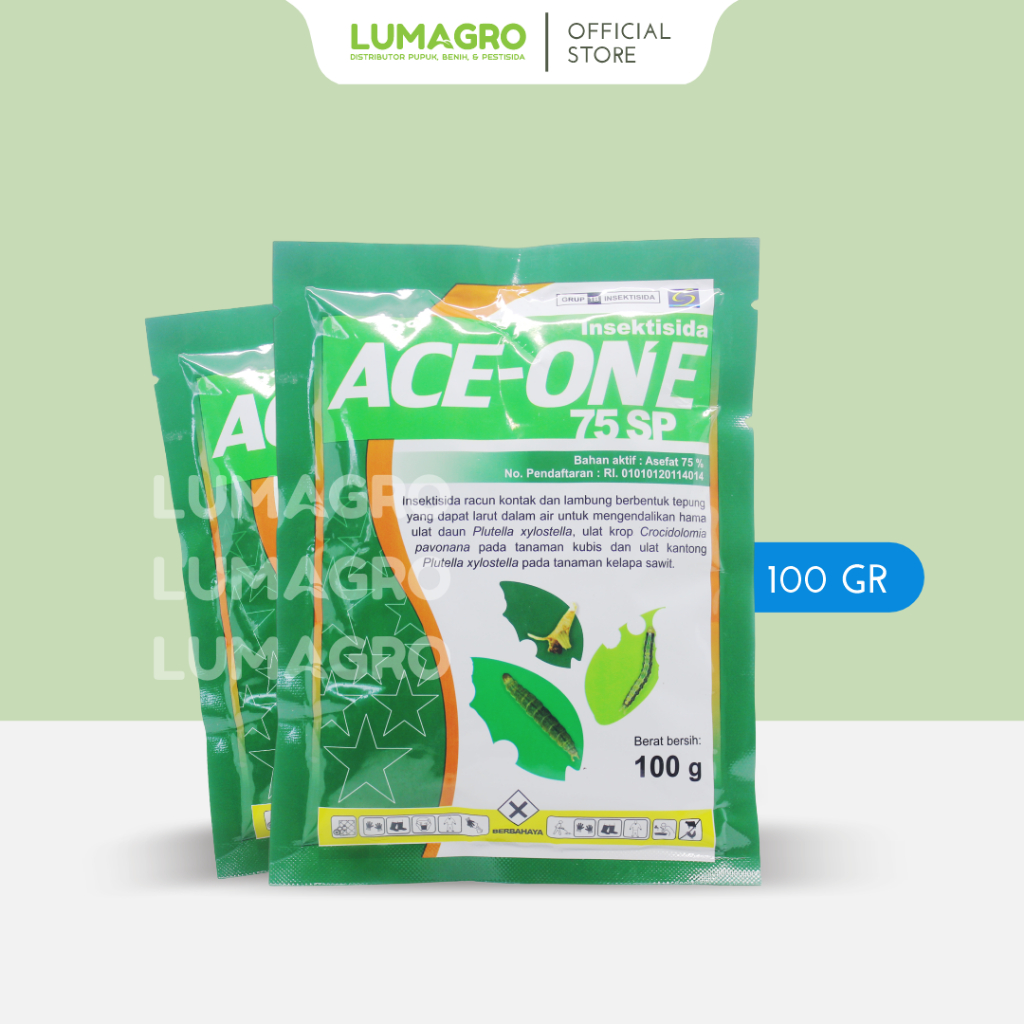 Jual Insektisida Ace-one 75SP 100gr Asefat Obat Pembasmi Ulat Kutu Daun ...