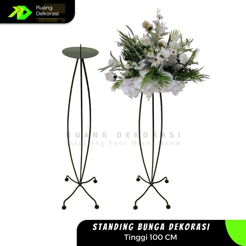 Jual Standing Pot Bunga Besi Kotak T 100 CM Standing Bunga Rak Bunga ...