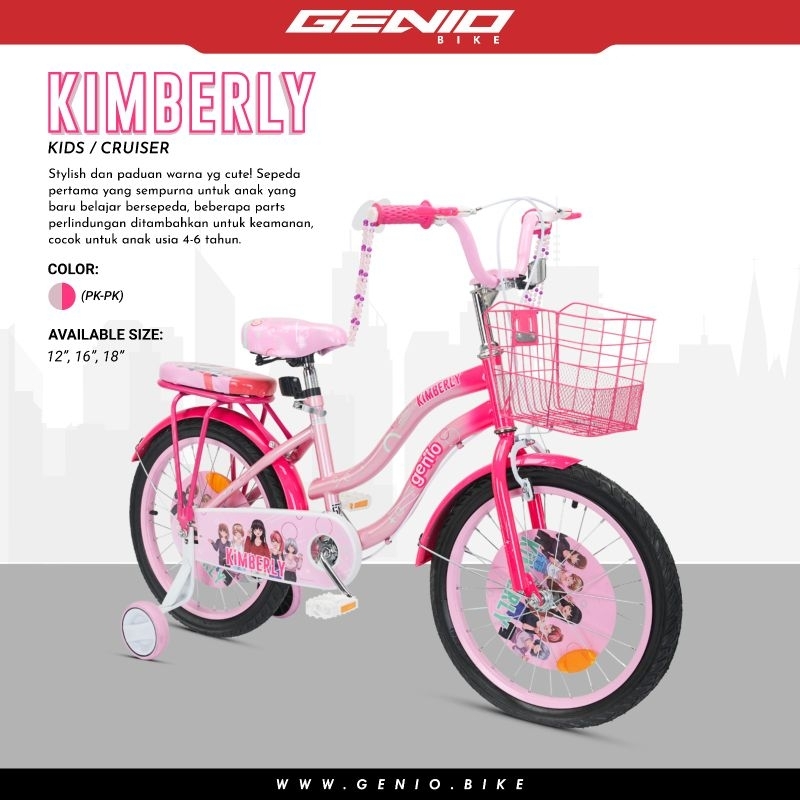 Jual Sepeda Mini Genio Kimberly New 12 16 18 inc sepeda anak perempuan ...