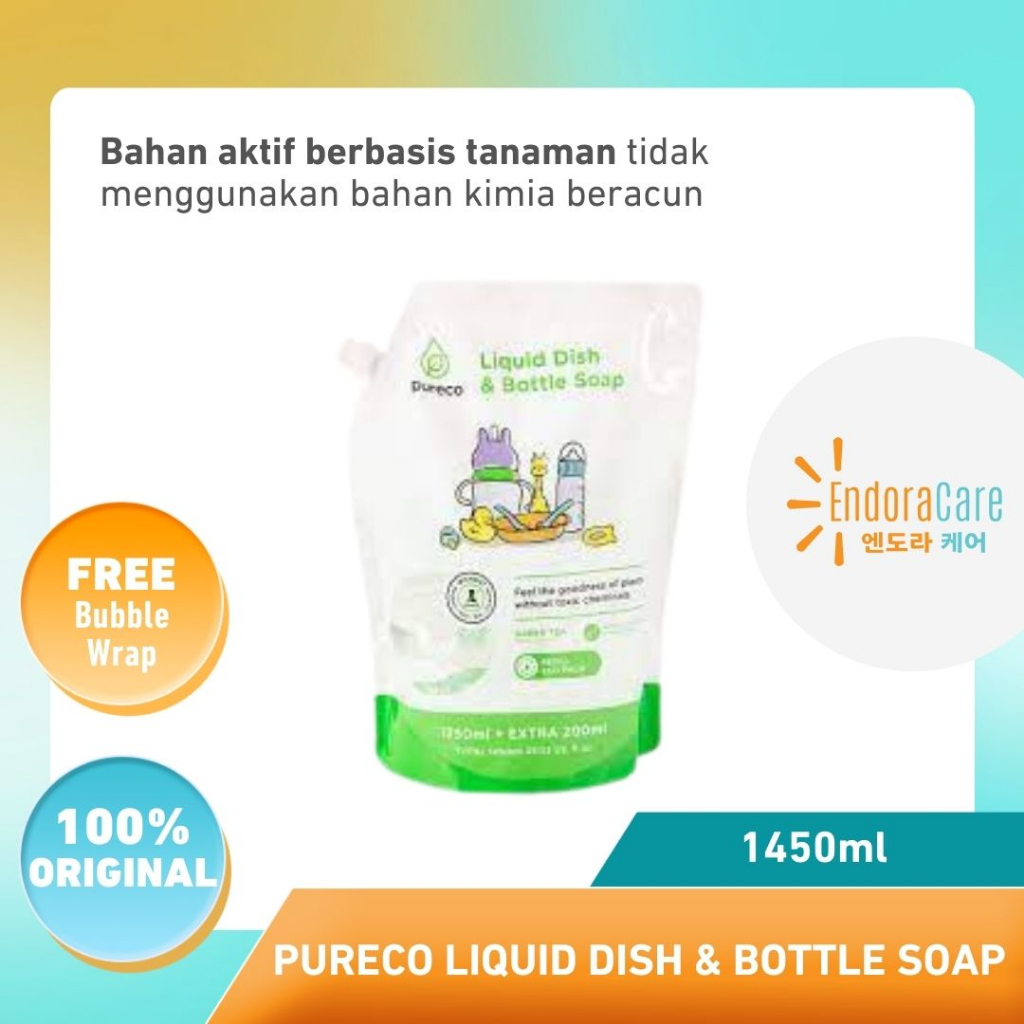 Jual [BEST SELLER] PURECO Liquid Dish & Bottle Soap Sabun Cuci Piring Botol Bayi Green Tea Eco ...